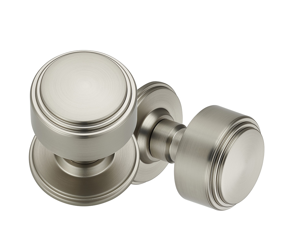 Deco Door Knob - Cool Brushed Nickel | Door Furniture | Todd Doors